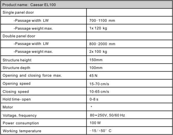 EL100 Automatic Door System – Caesar Store