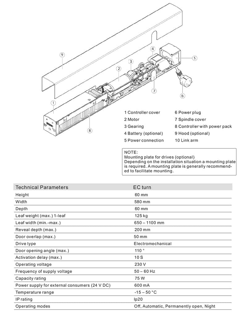 Automatic Swing Door Operator ECturner – Caesar Store